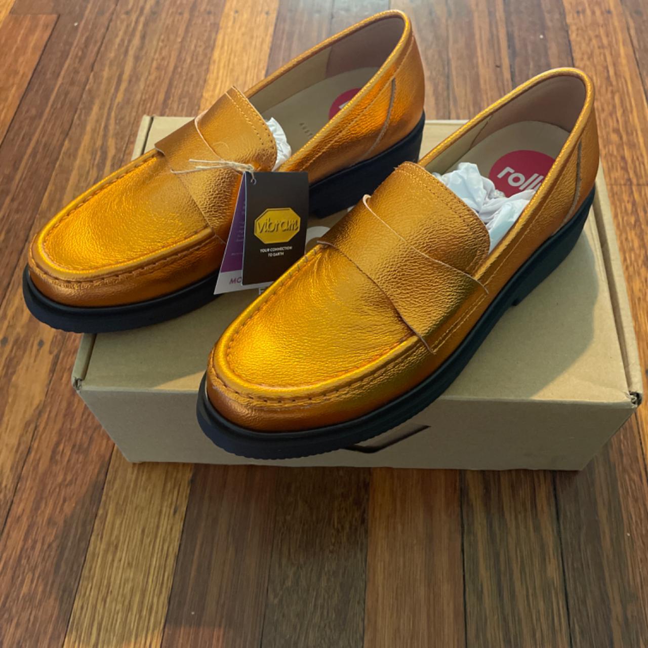 Rollie loafer rise orange foil. Brand new, never... - Depop