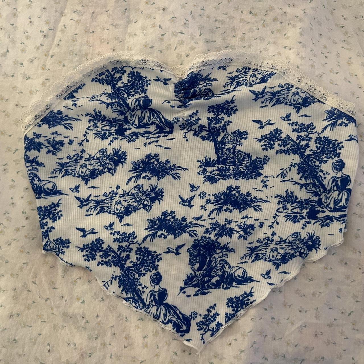 Floral Bando Top (new condition, stretchy) - Depop