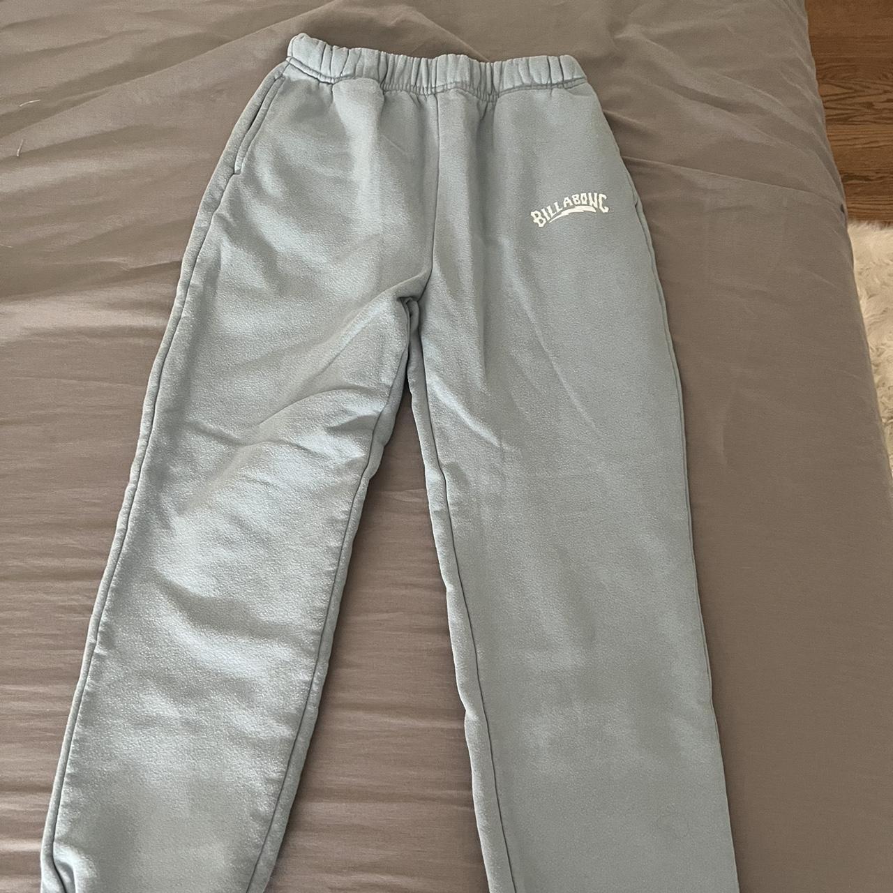 Billabong light blue sweats Size S Fits like an... - Depop
