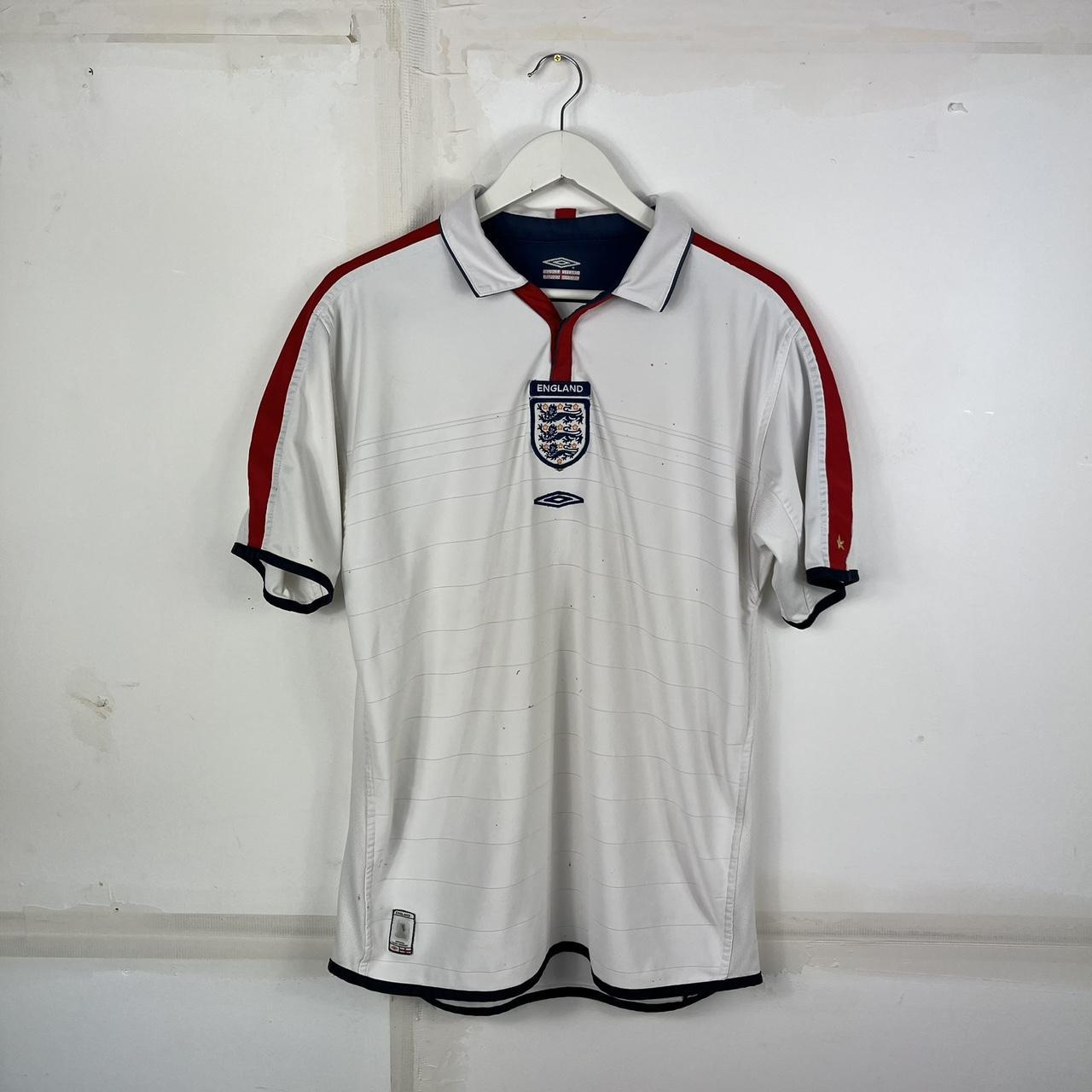 Umbro England 2003/05 reversible football shirt... - Depop