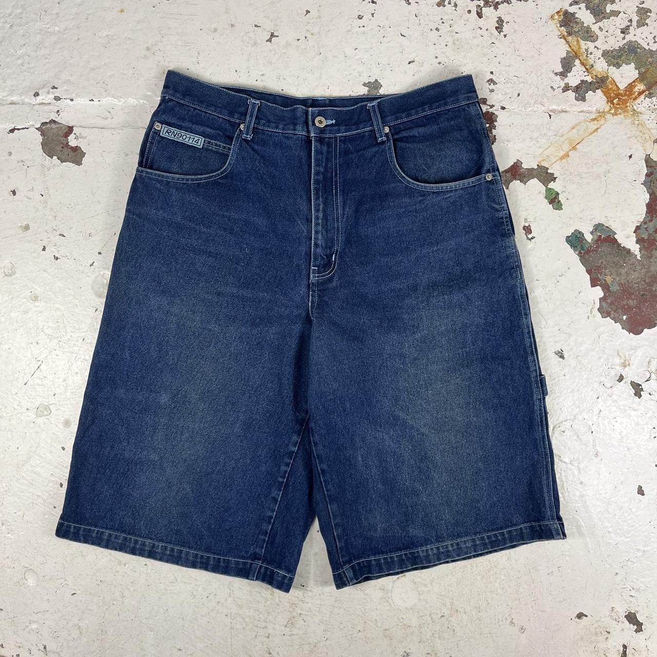 Delf Jeans Baggy Jorts Navy Denim shorts jorts Y2K... | Depop