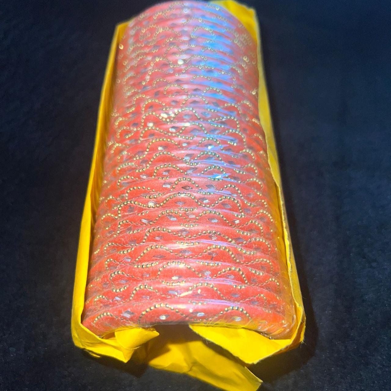 24 - orange bangles/churia Size 2x8 Brand new,... - Depop