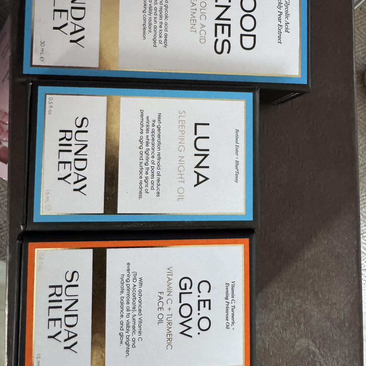 Sunday Riley trio: Good Genes, Luna, and C.E.O. Glow... | Depop