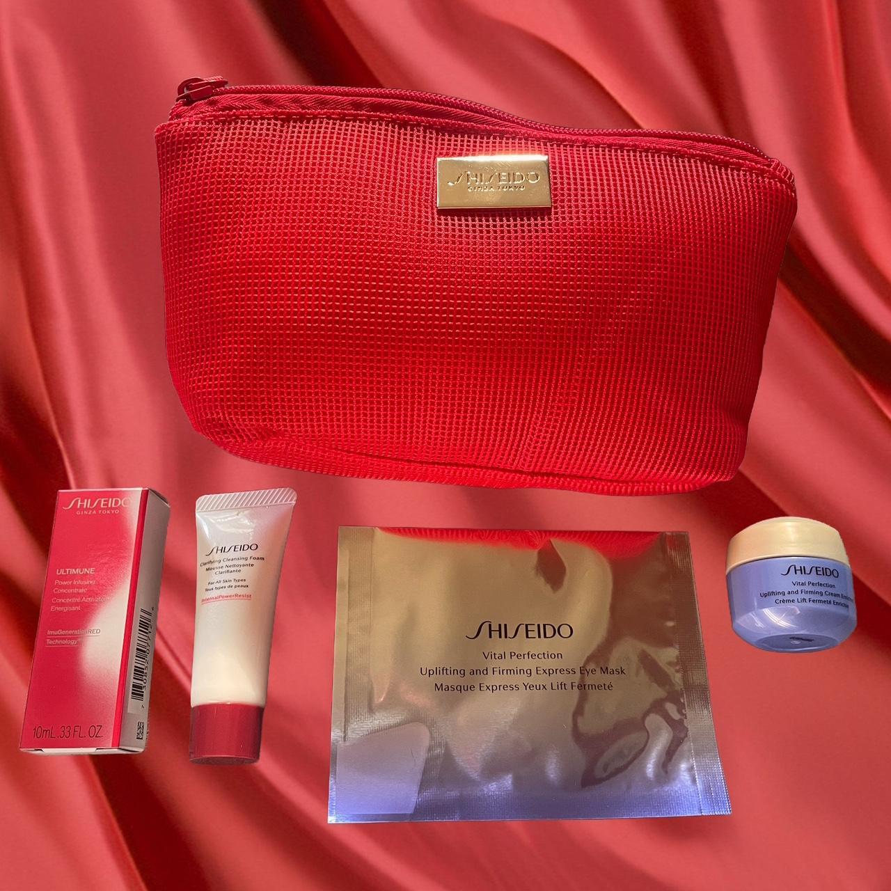 Shiseido skin care mini set with makeup bag | Depop