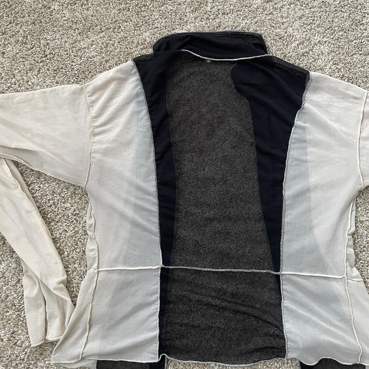 See through button with up flare sleeves. - Small... - Depop