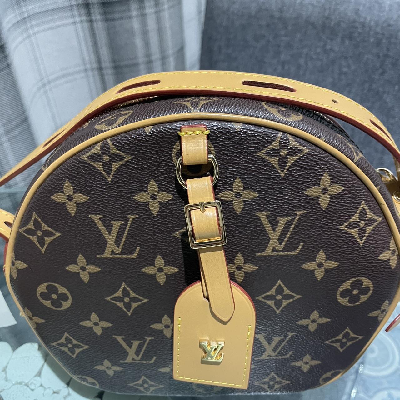 Leather circular bag with dust bag - Depop