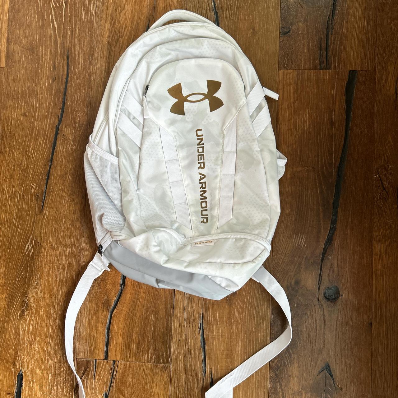 -white camo -under Armour backpack - Depop