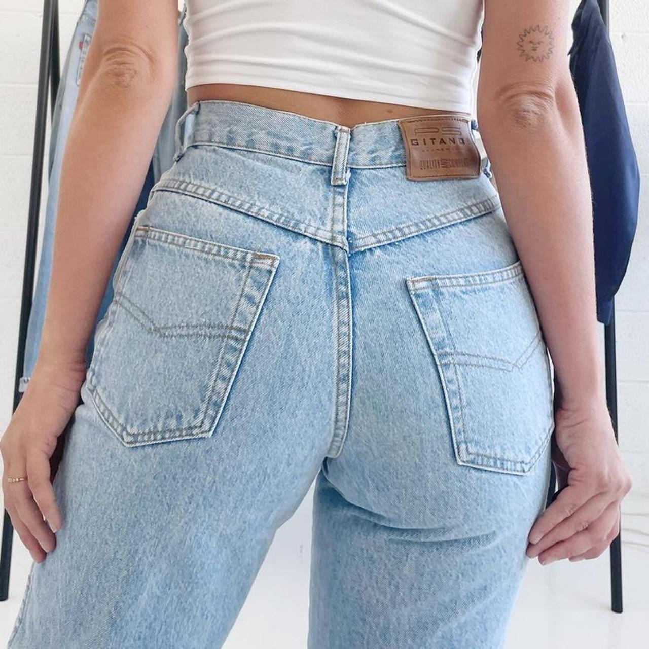 Vintage gitano jeans Light wash denim Size 24” High... - Depop