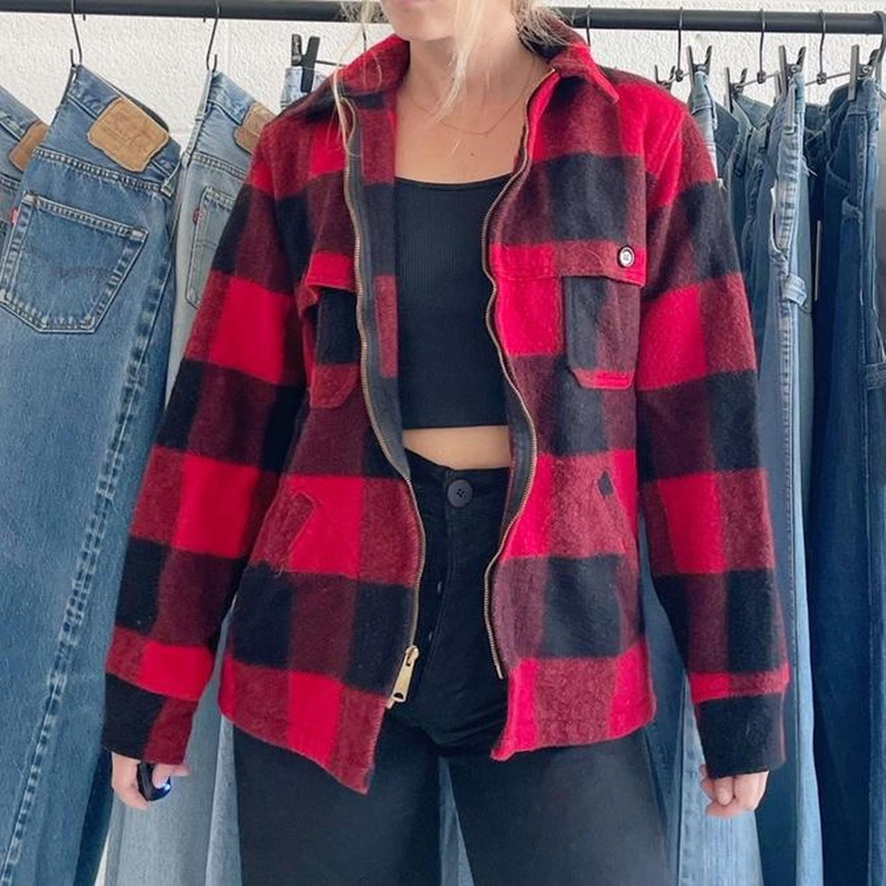 Vintage wool rich jacket Wool fabric Fits medium/... - Depop