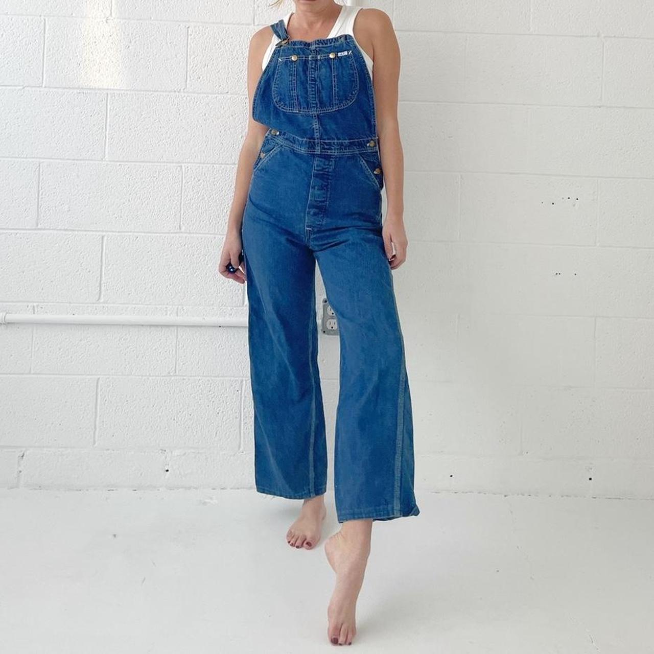 Vintage 70s lee overalls These are a fun repair... - Depop