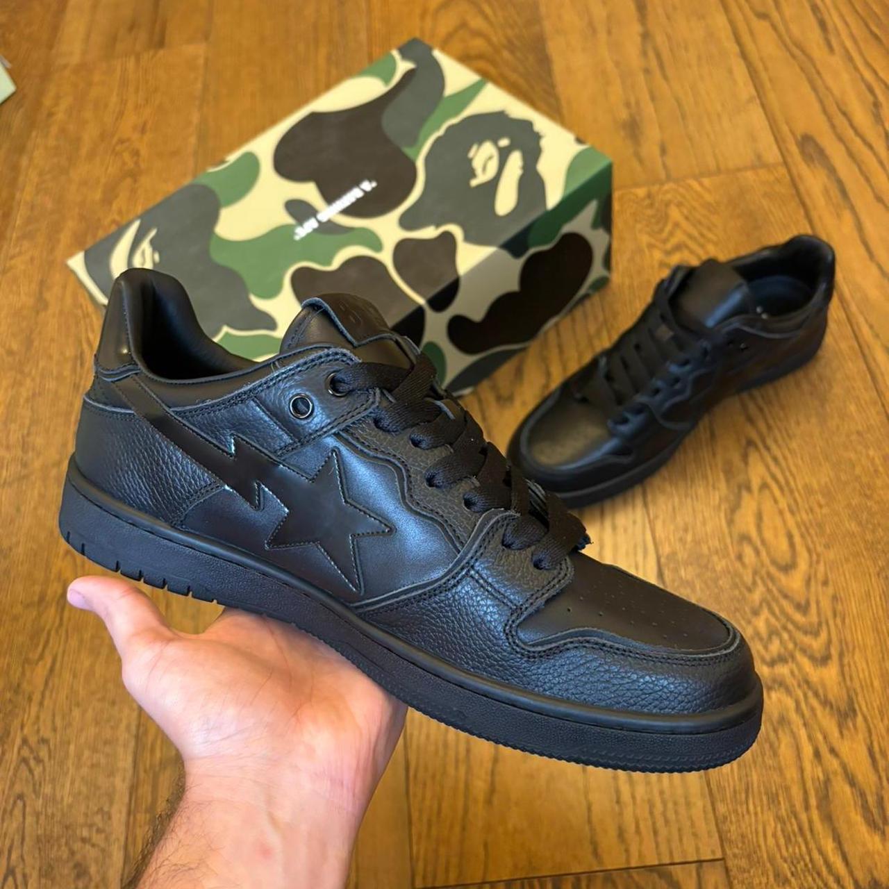 Black bape shoes Brand new with box - Depop