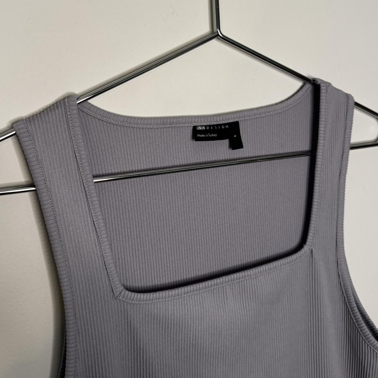 ASOS SQUARE CUT RIBBED TANK TOP - Depop