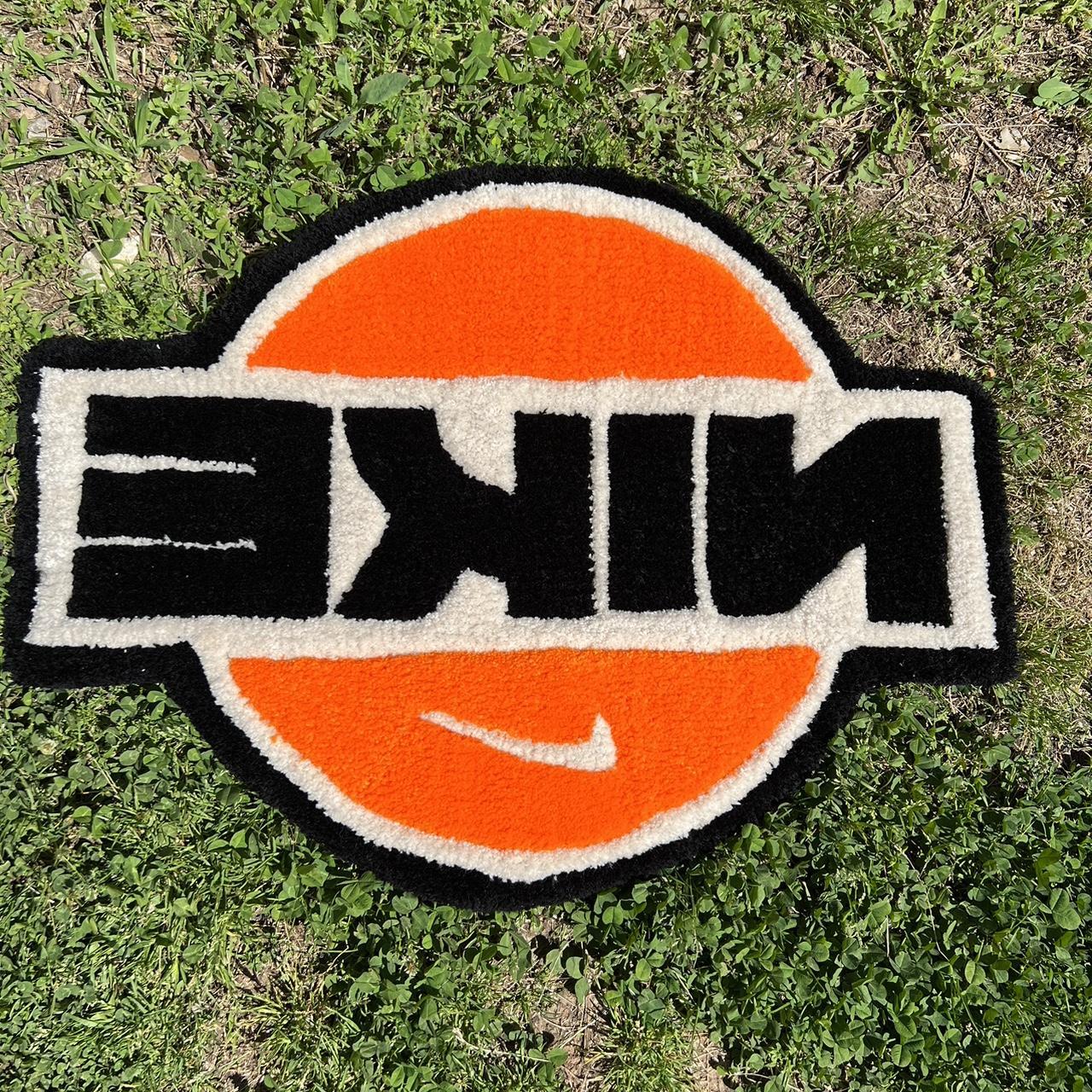 2ft Reversed nike rug 100% acrylic yarn For any... - Depop