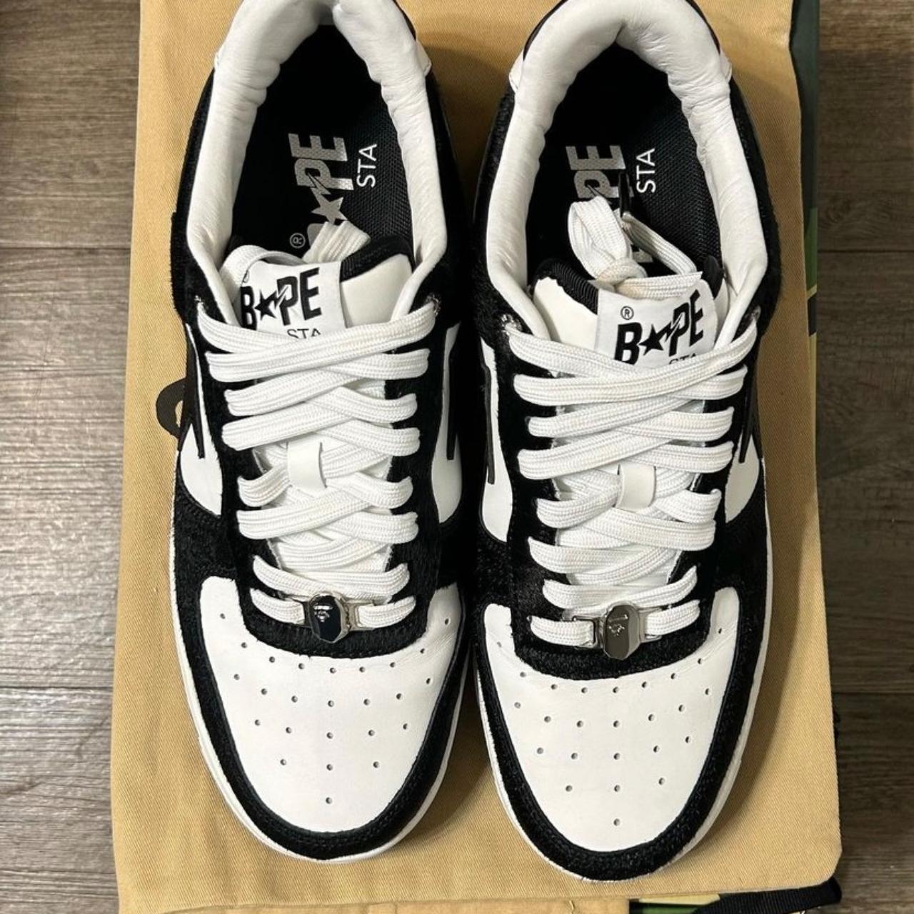 Bape stars black and white color way - Depop
