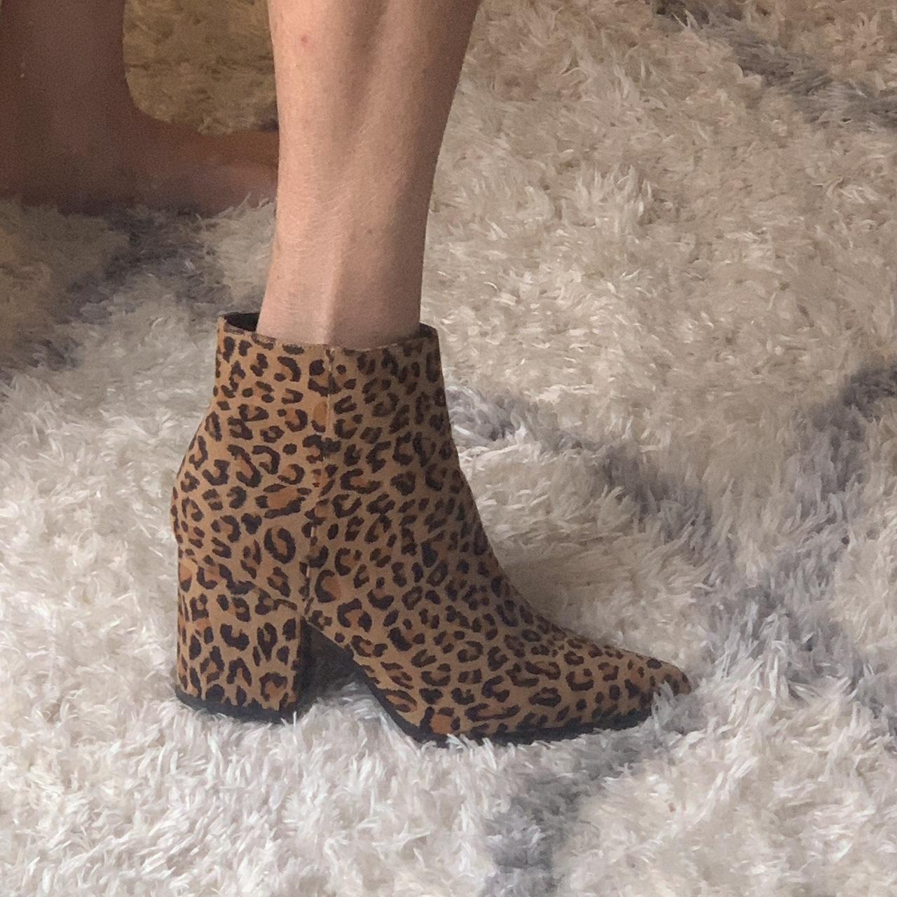 Obsessed leopard ankle boot size 8 - Depop