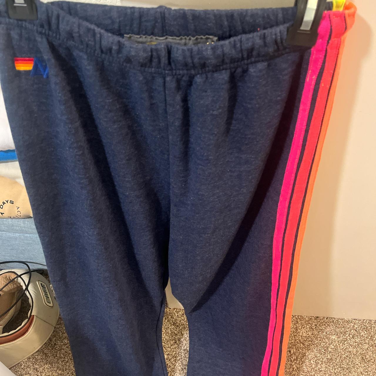 Aviator nation, women’s five stripes sweat pant new... | Depop