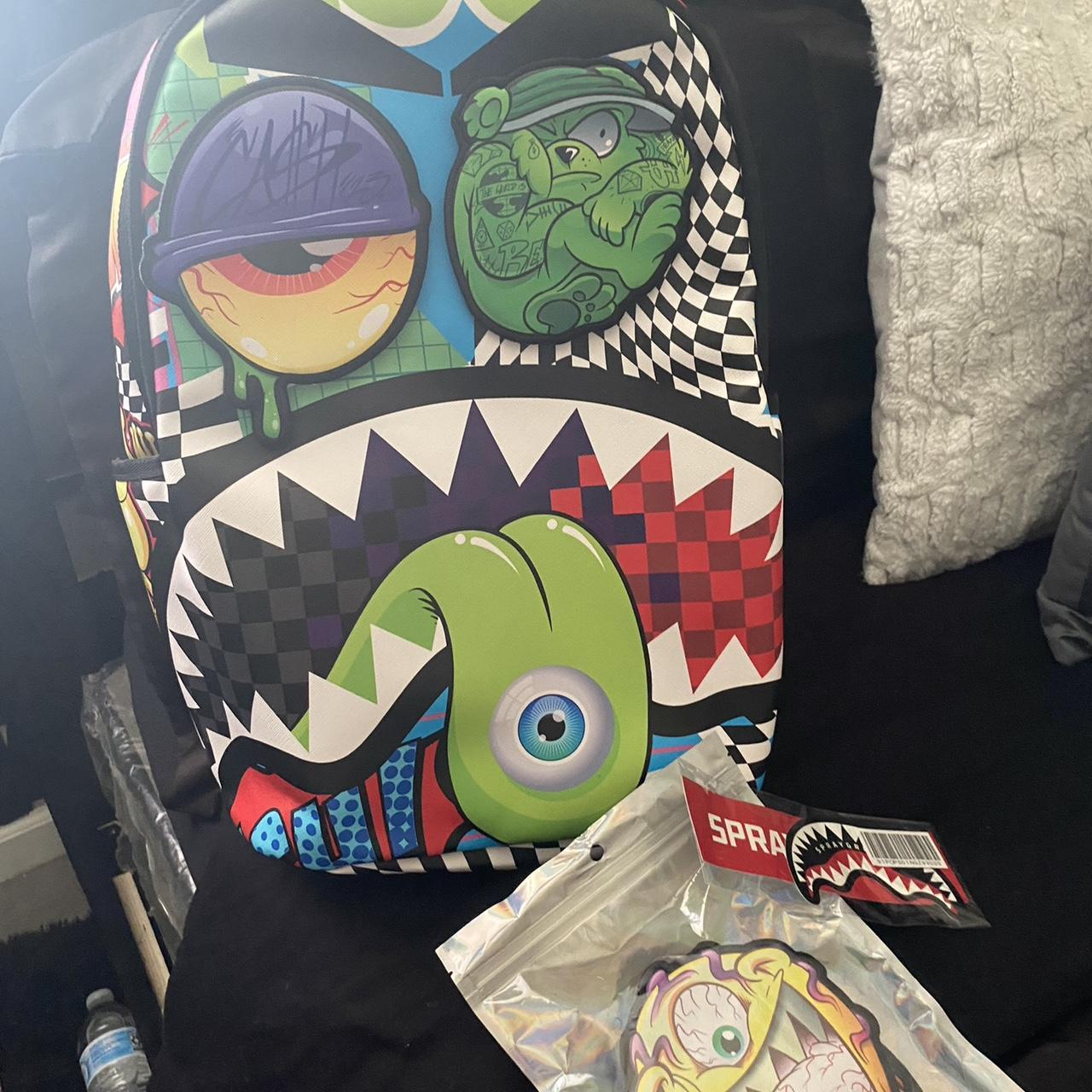 Sprayground Backpack; Changeable Eye Patches; No Tag; | Depop