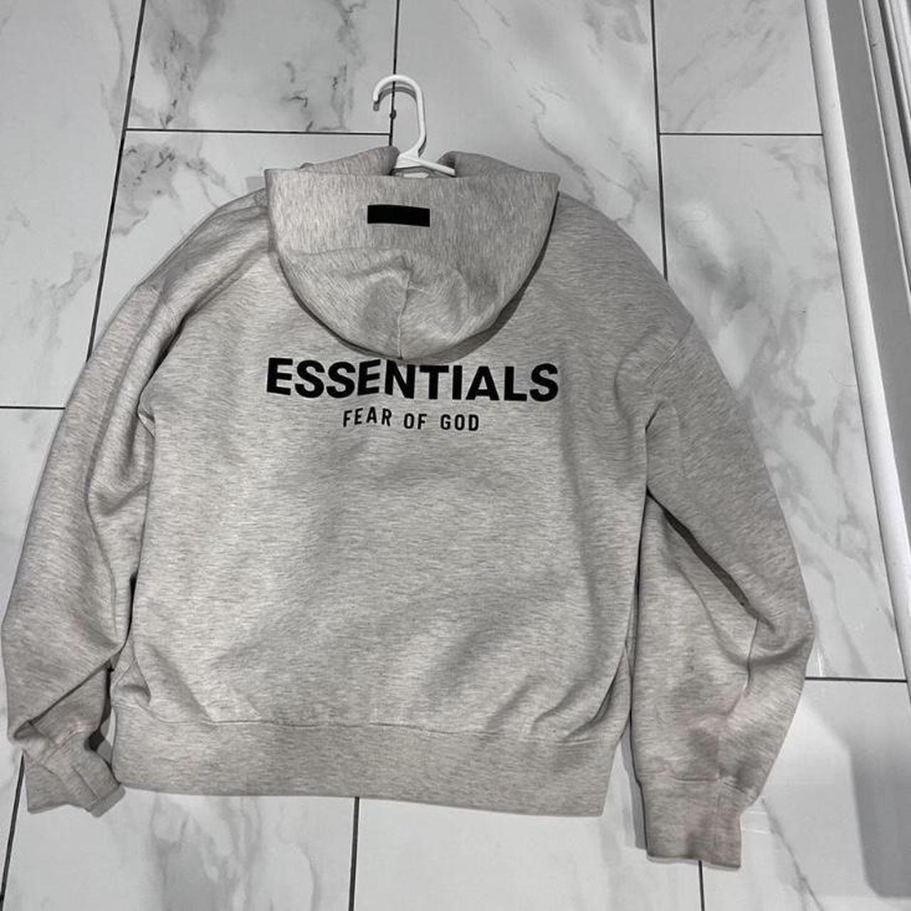 Grey essentials hoodie Size S Excellent condition-... - Depop