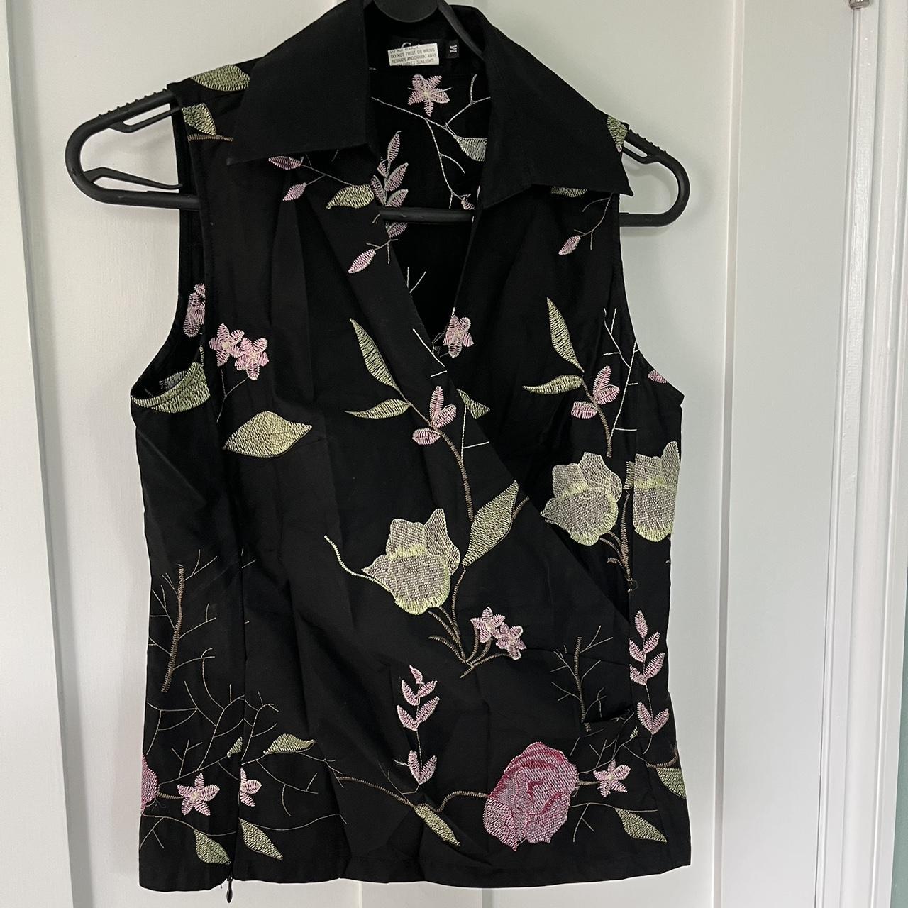 VINTAGE DETAILED TOP GANNI STYLE SIZE 10 UK... - Depop