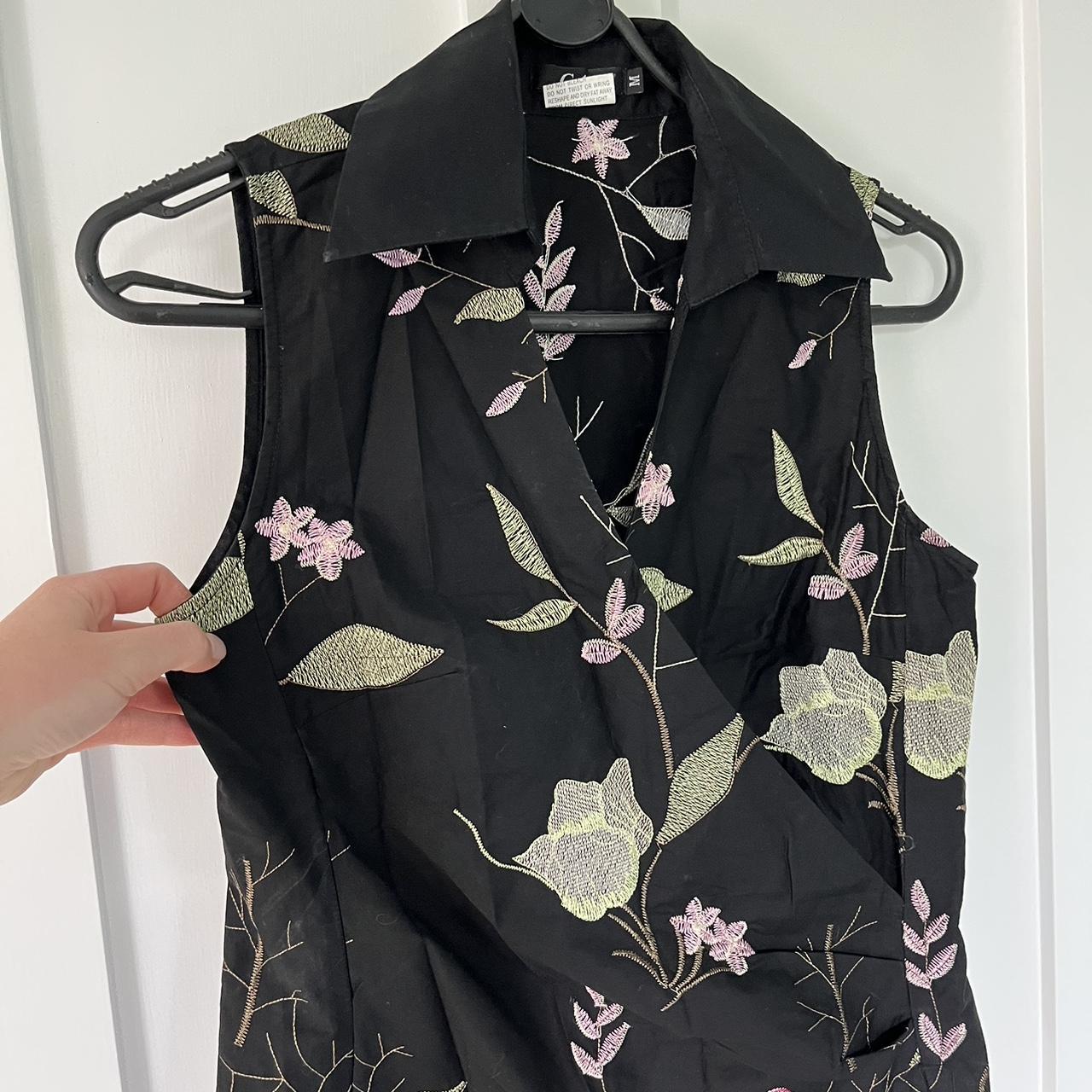 VINTAGE DETAILED TOP GANNI STYLE SIZE 10 UK... - Depop