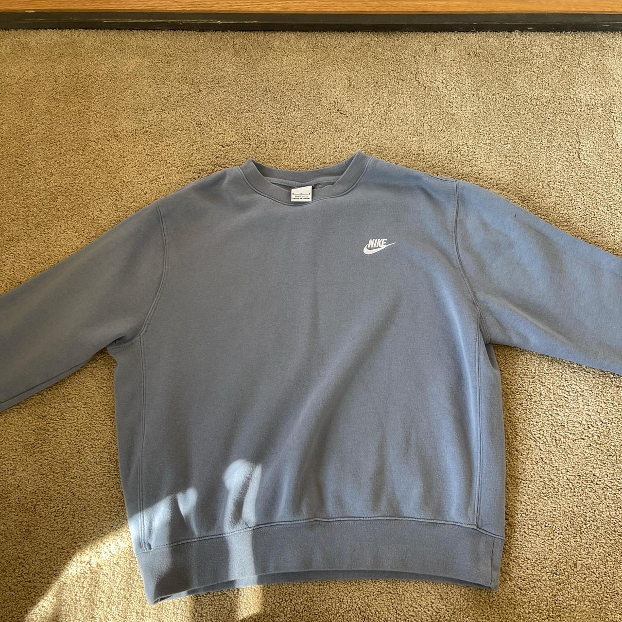 Pale Blue Nike Medium Crewneck - Depop