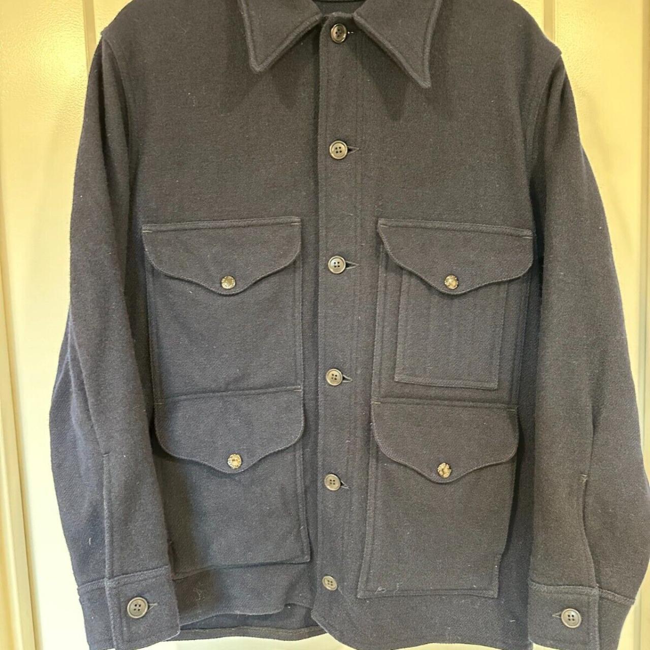Vintage Filson Mackinaw Cruiser Jacket - Navy Blue... - Depop