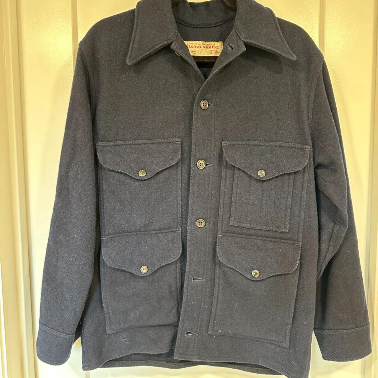 Vintage Filson Mackinaw Cruiser Jacket - Navy Blue... - Depop