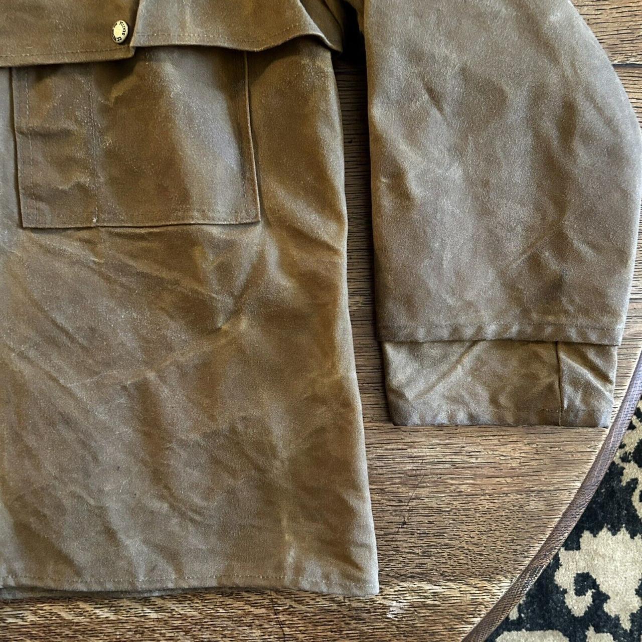 VINTAGE FILSON WAXED TIN CLOTH DOUBLE LOGGER JACKET... - Depop