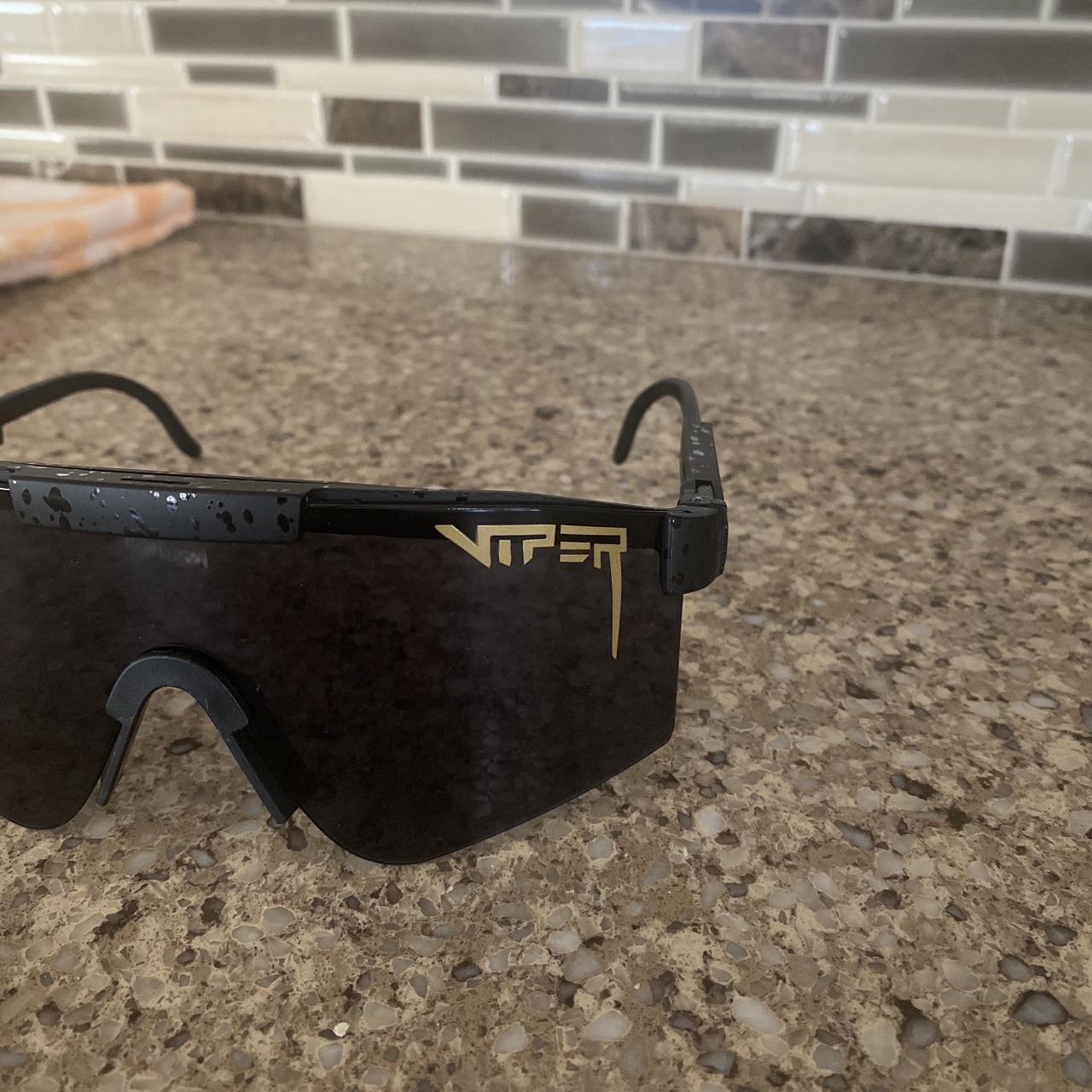 Black and gold pit vipers - Depop