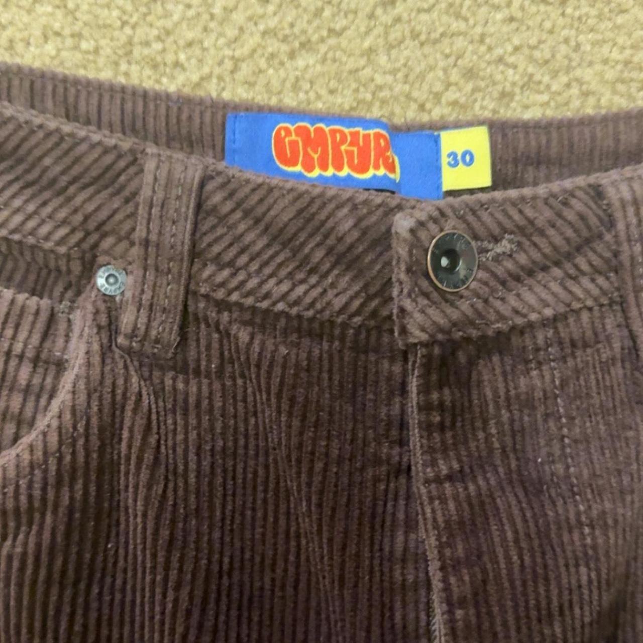 baggy empyer brown corduroy jeans size 30 - Depop