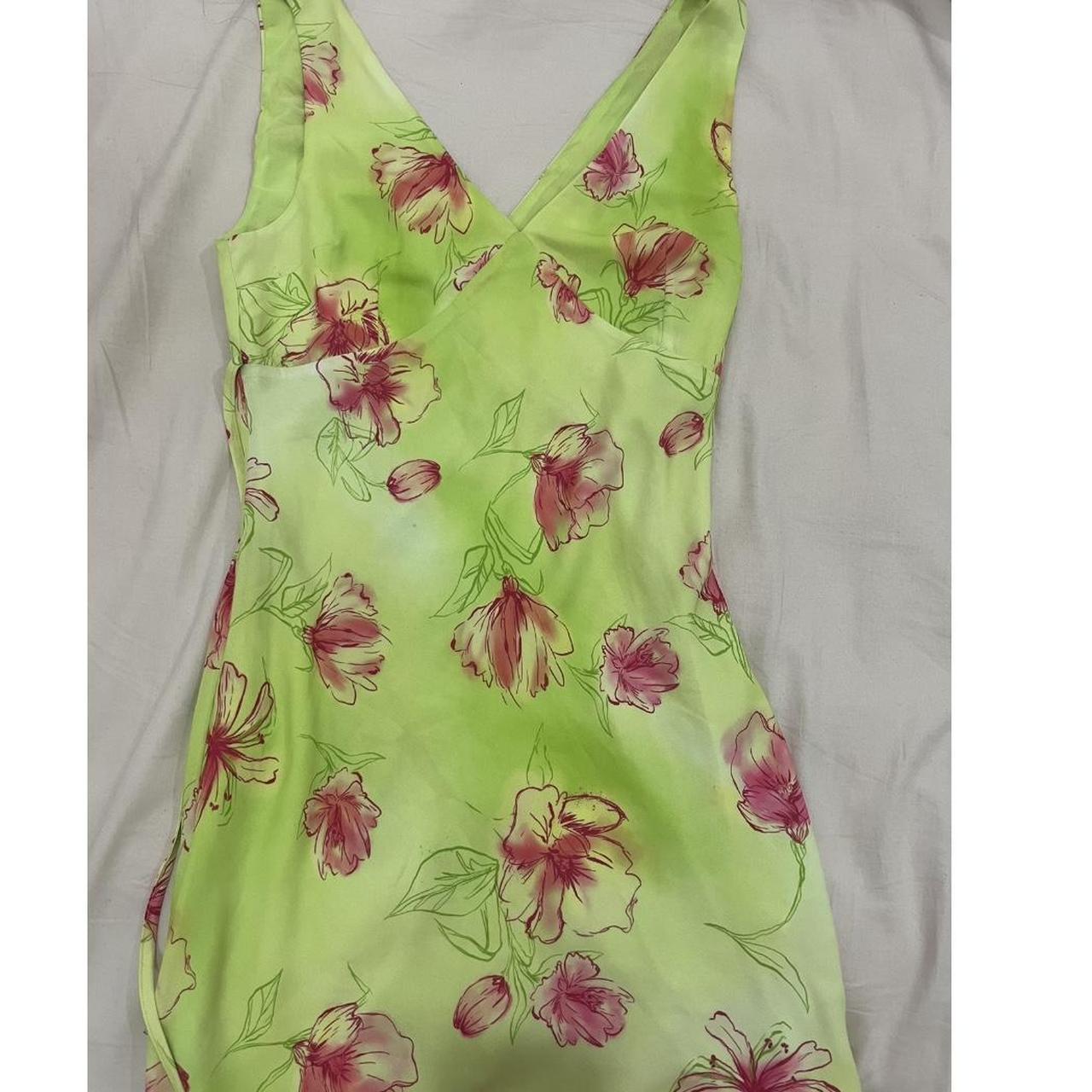 glassons floral green and pink dress 🌷 ONLY WORN... - Depop