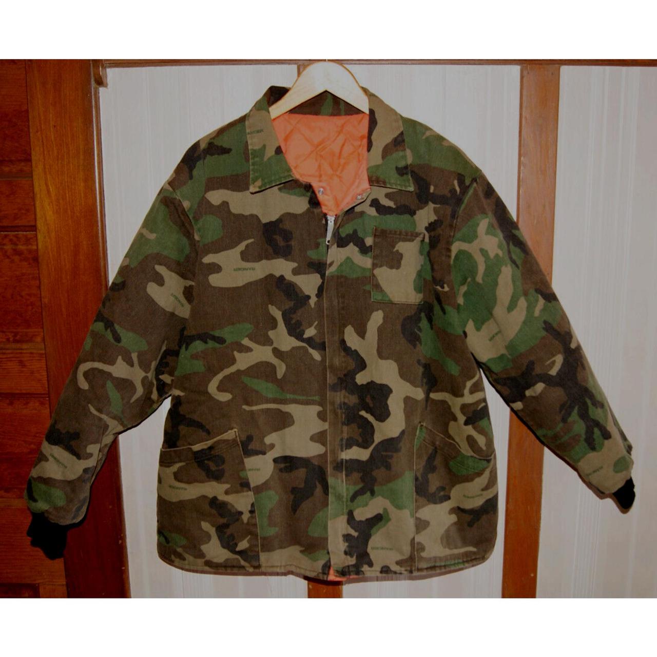 Vintage 1970s Ranger Camo Hunting Medium Coat Jacket... - Depop