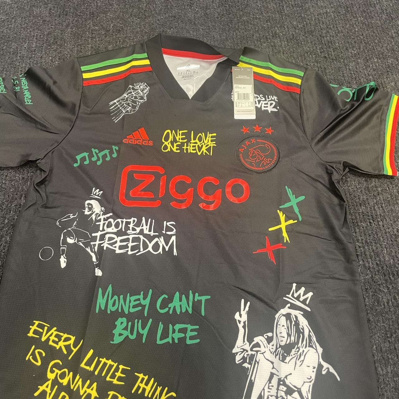 Ajax Bob Marley 3rd kit football shirt special... - Depop