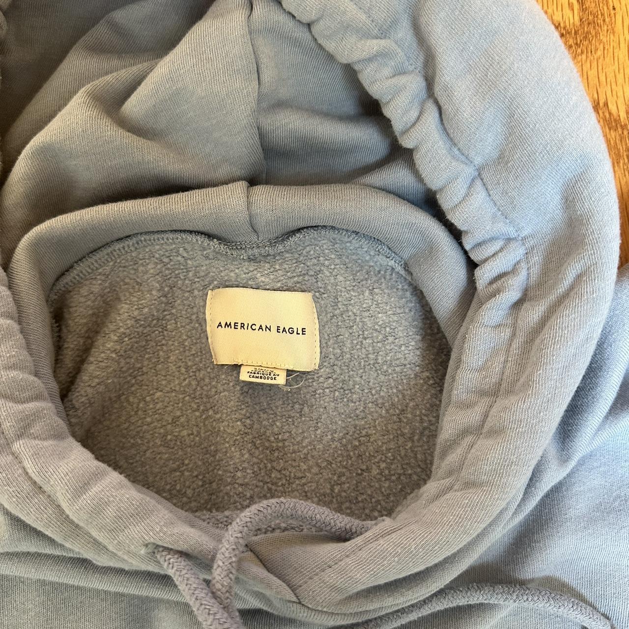 Small light blue american eagle hoodie - Depop