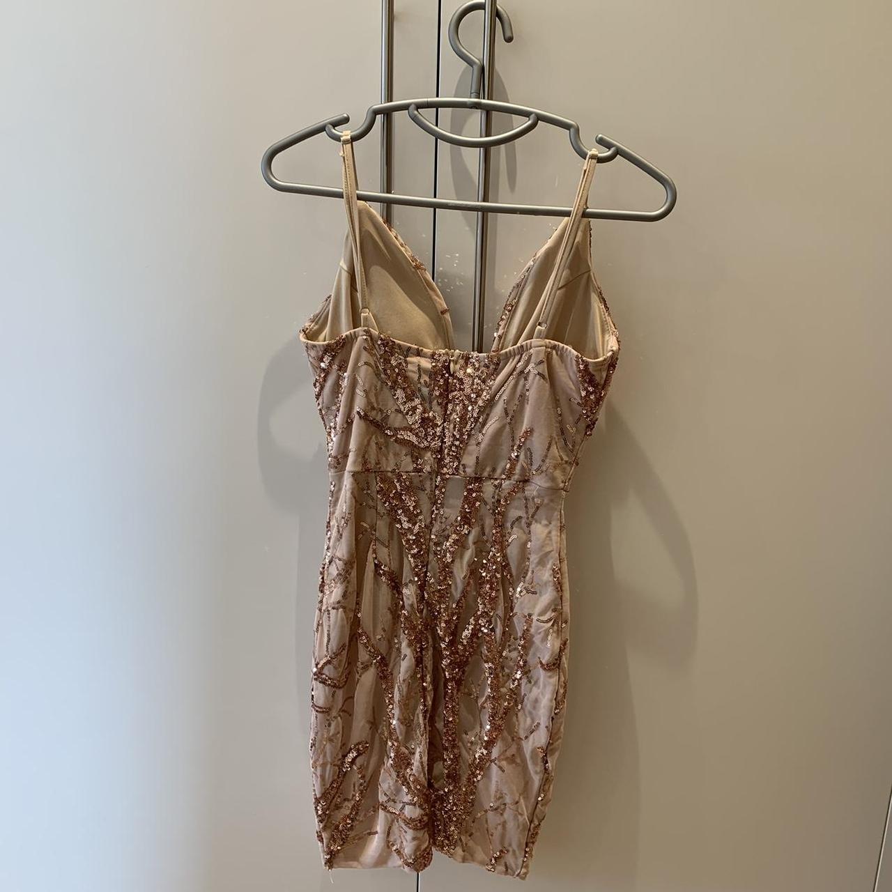 Nazz collection rose gold pink sparkly sequin mini... - Depop