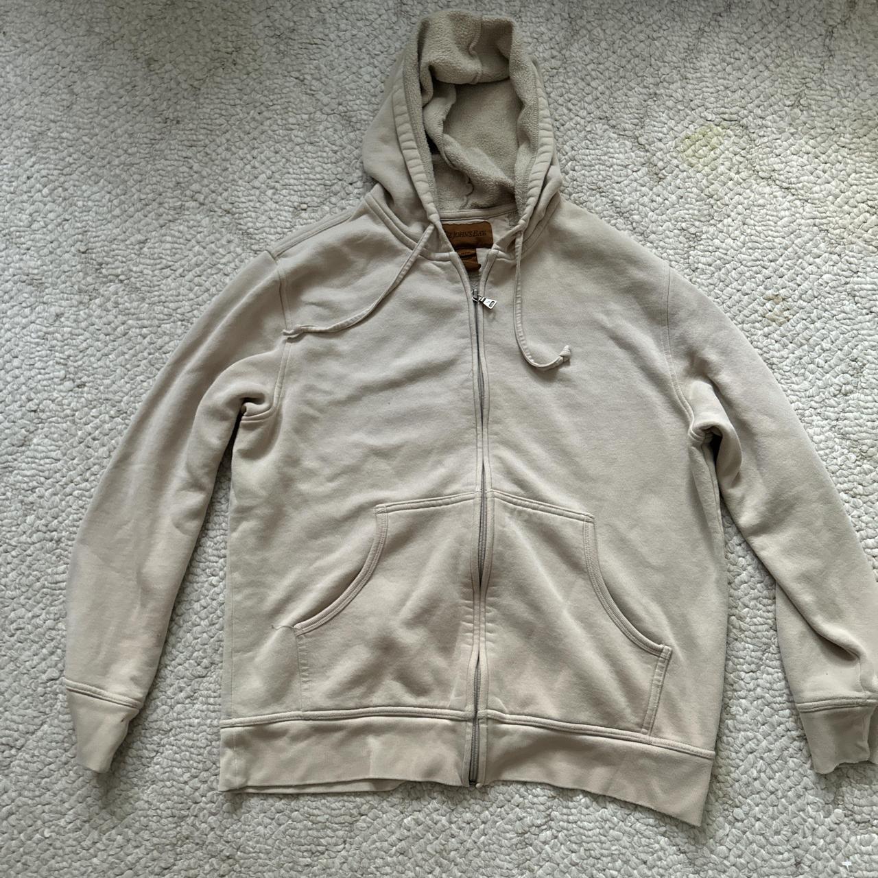 Medium Tan Zip up Hoodie, Tried on but Never worn... - Depop