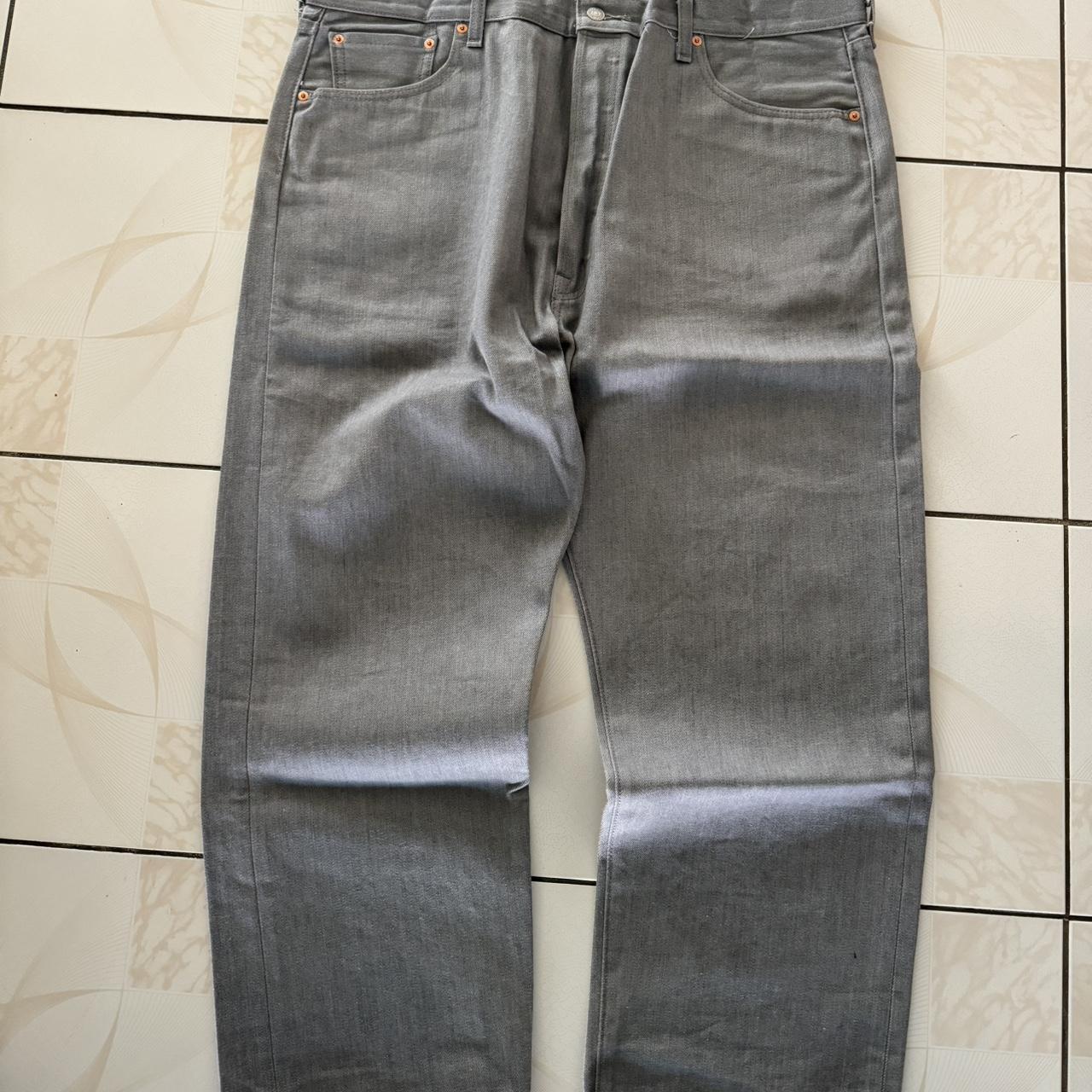 only used once‼️‼️ grey levis 501 jeans msg me to turn... - Depop