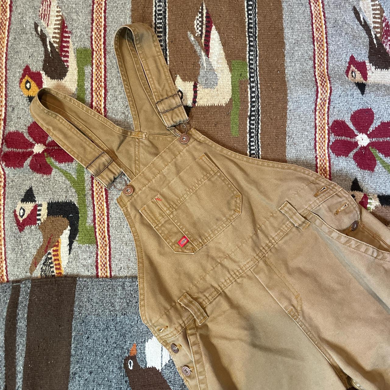 Dickies brown overalls Some stains but not very... - Depop