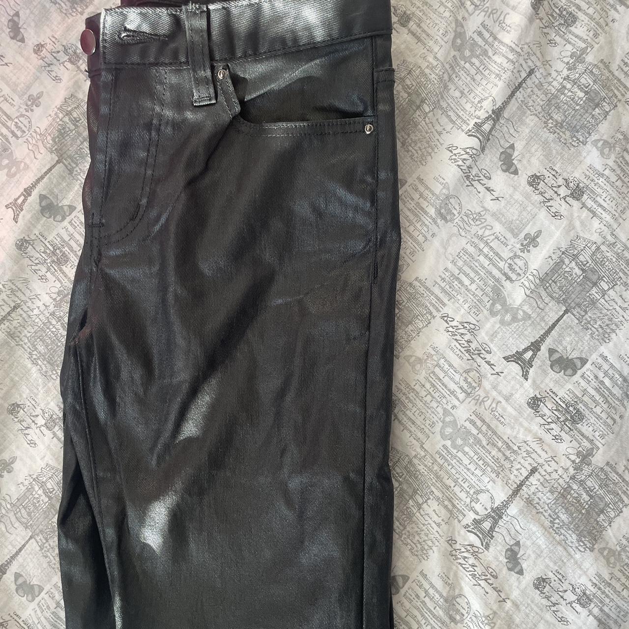 Mnml leather pants skinny fit zipup pants - Depop