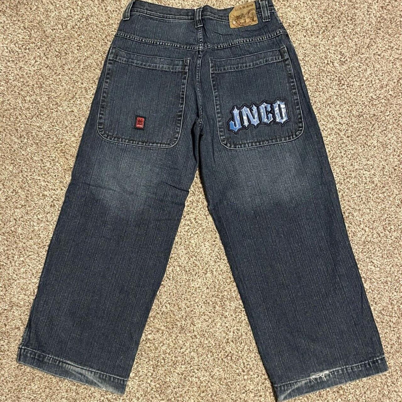 Vintage Original JNCO jeans 90’s With Blue JNCO Design - Depop