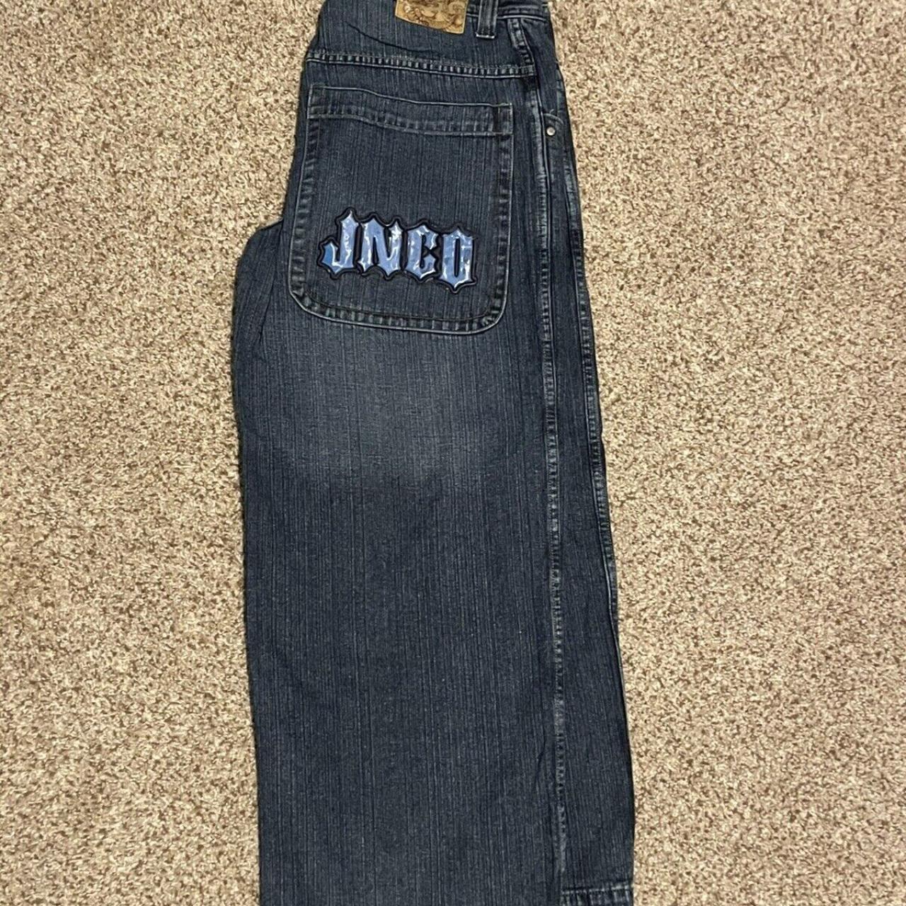 Vintage Original JNCO jeans 90’s With Blue JNCO Design - Depop