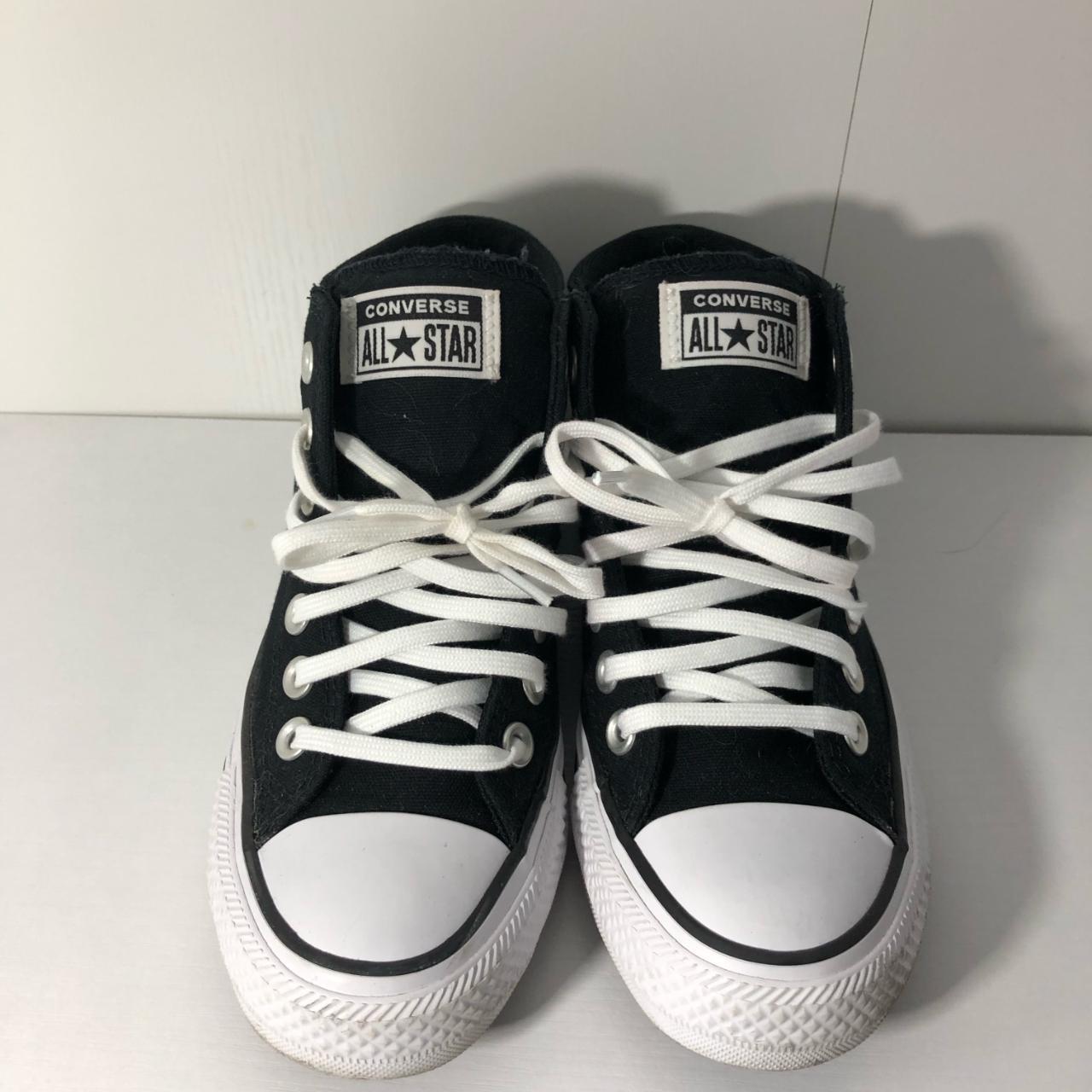 converse high tops with chunky tongues #preppy - Depop