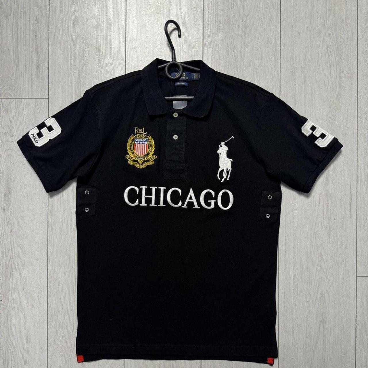 Vintage Black Polo Ralph Lauren Chief Keef Chicago... - Depop