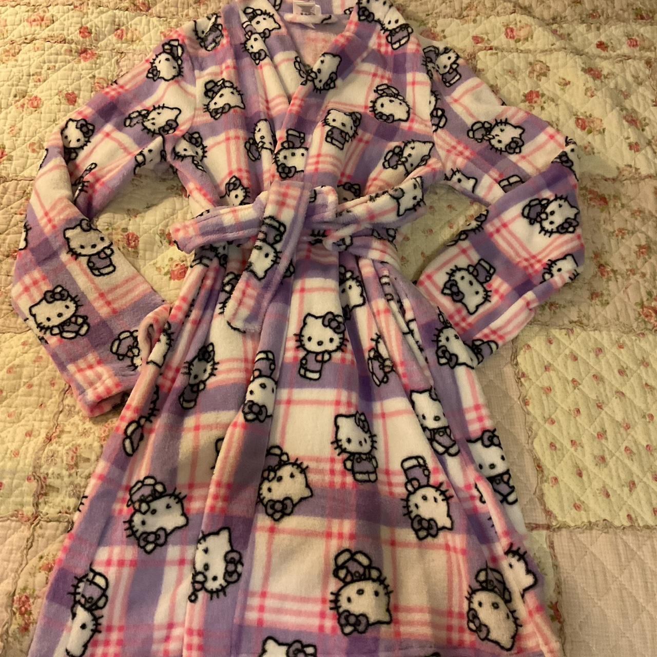 Hello Kitty Sanrio purple and white robe never worn... | Depop