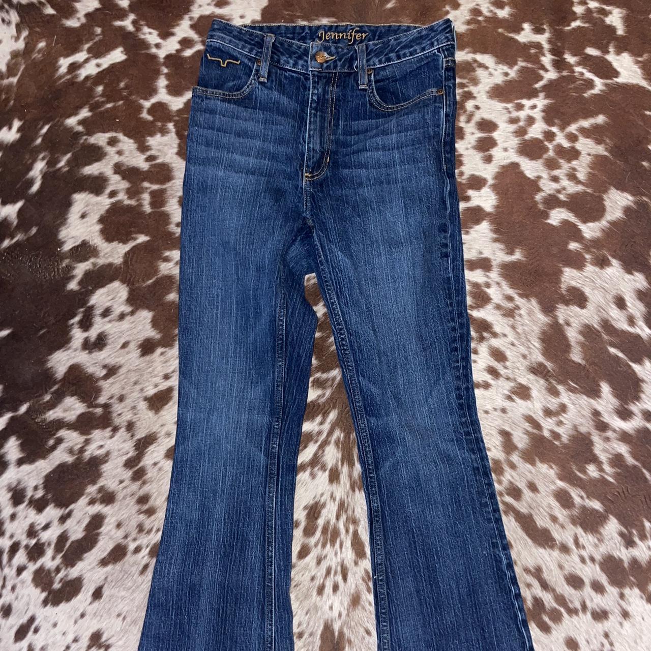 women’s kimes ranch jennifer style flare jeans, dark... - Depop