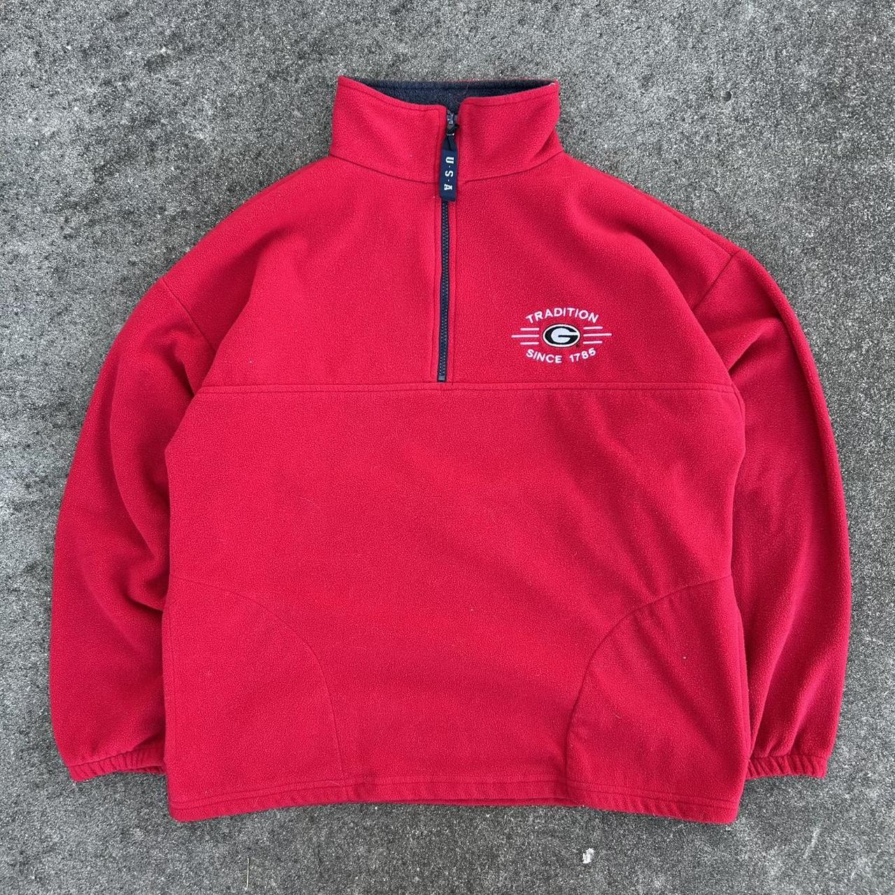 Vintage UGA Bulldogs Fleece quarter zip (L)... - Depop