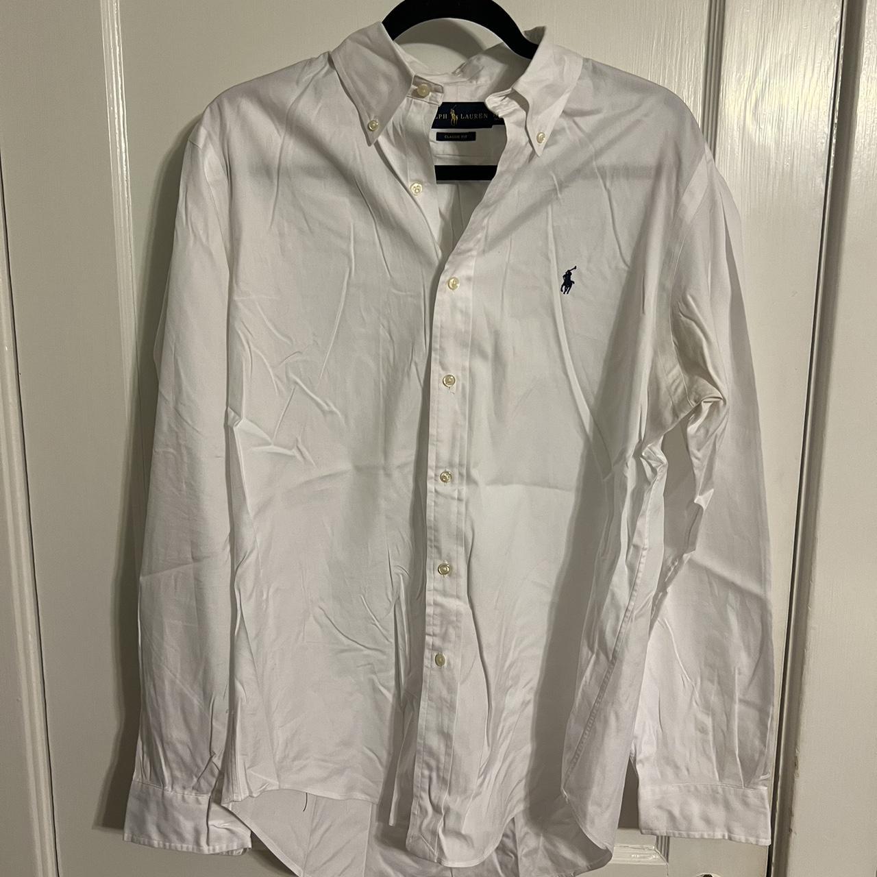 Men’s Polo Ralph Lauren classic fit white button... - Depop