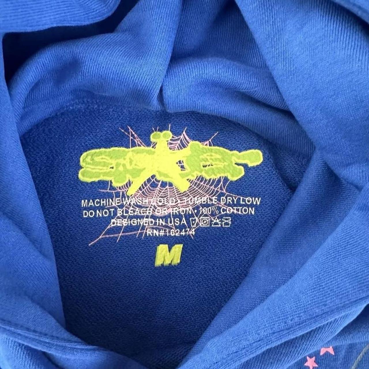 Blue TC Sp5der Hoodie Spider Worldwide Young Thug... - Depop