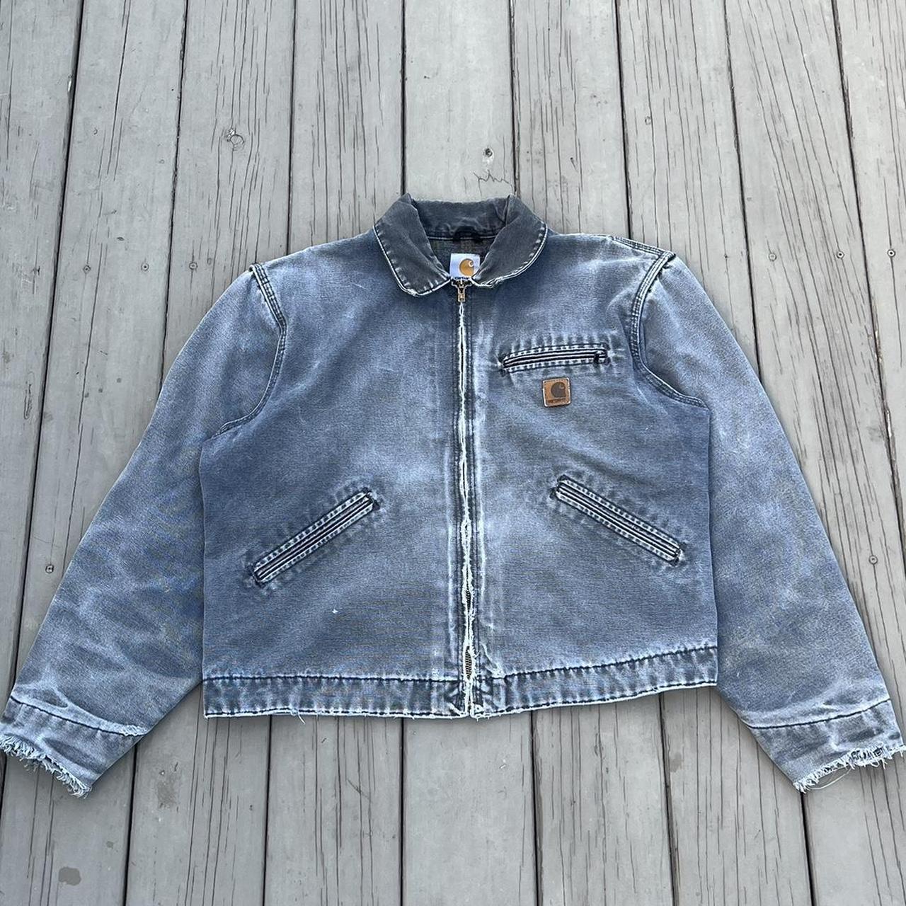 Carhartt Men’s Grey Detroit Jacket Vintage J97... - Depop