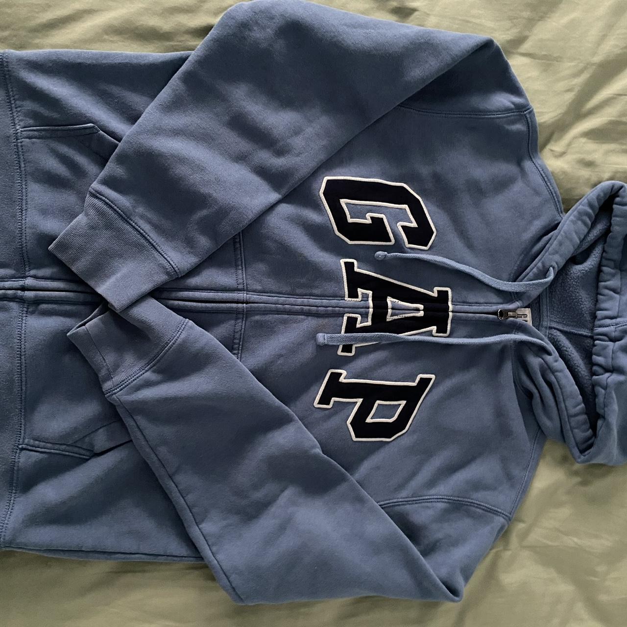 Dark blue Gap zip up medium - Depop